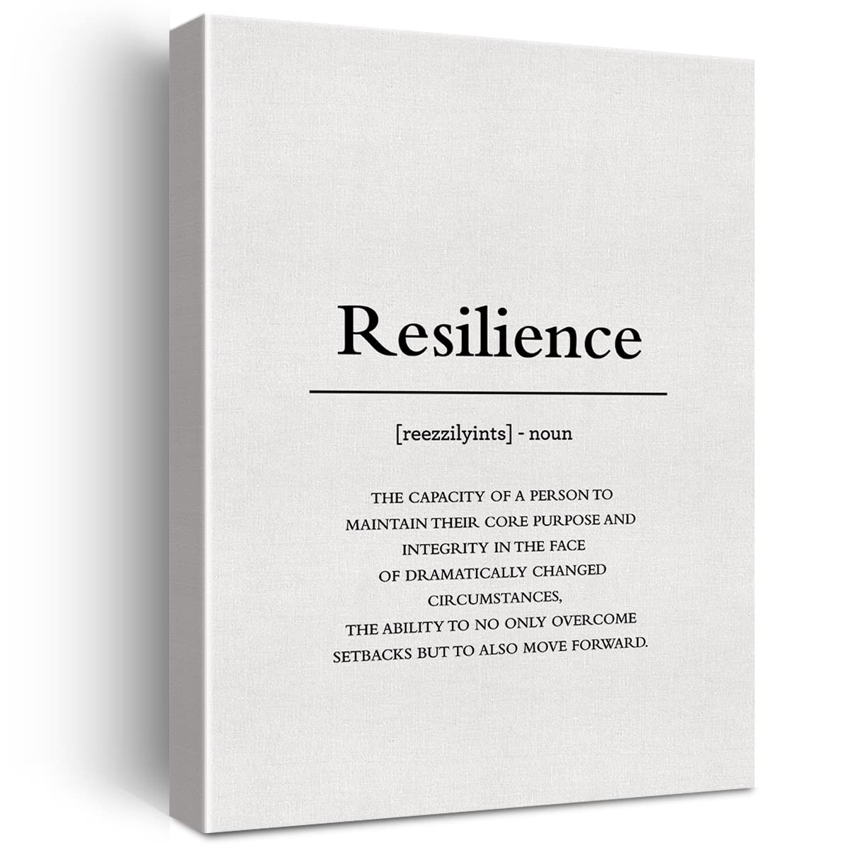 Amazon.com: Motivational Wall Art Resilience Definition Canvas Print ...