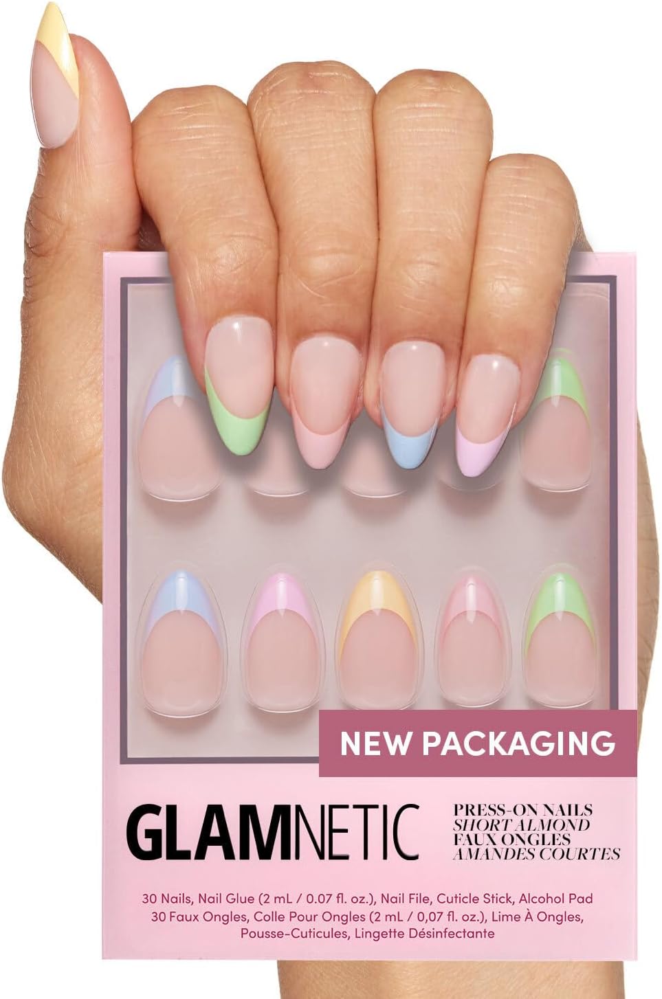 Amazon.com: Square Press on Nails Short Fake Nails Blue False Nails with Green Starry Sky Design ...