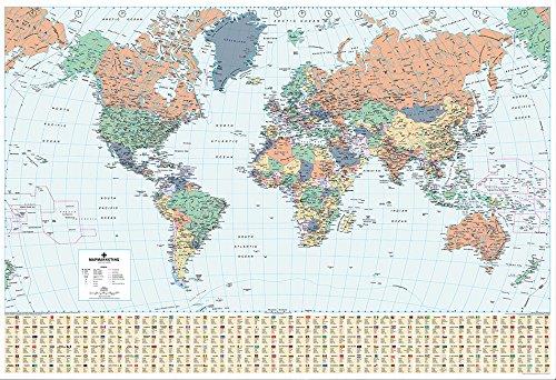Map Of The World Large World Map 120cm X 83cm | Desertcart Sri Lanka