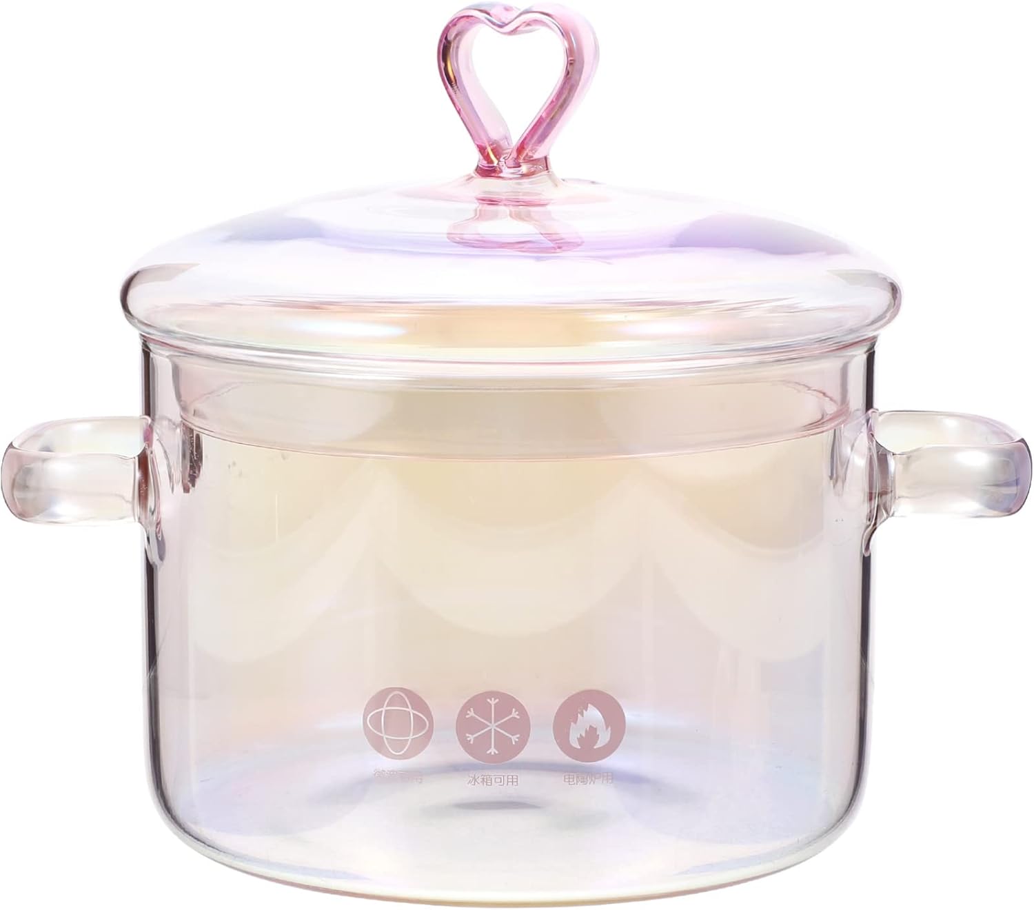 Amazon.com: UPKOCH Pink Glass Pots for Cooking on Stove Heat Resistant ...