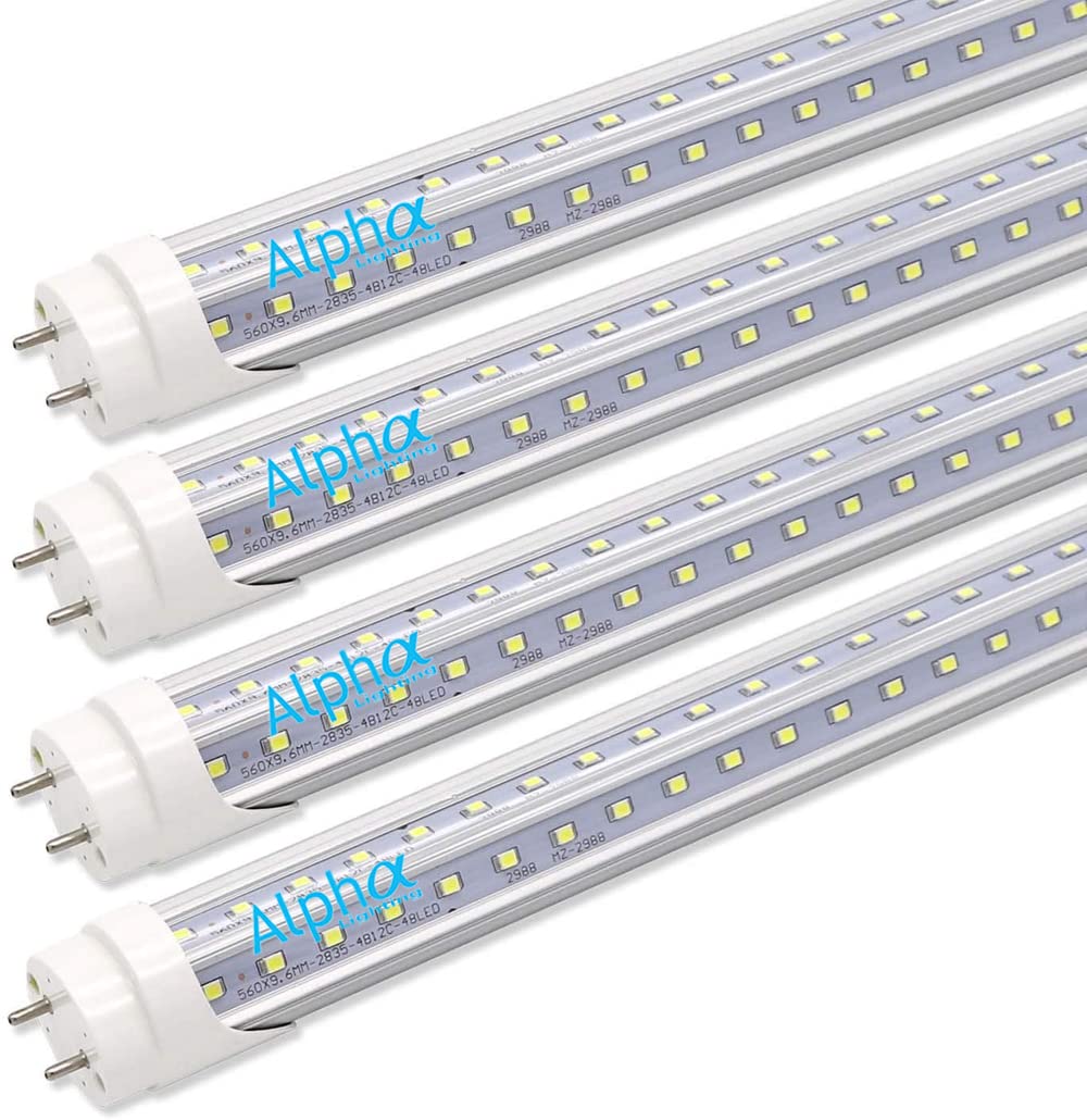 Amazon.com: Alpha LED 4FT 18W 36W V-Shape 36W Integrated 6000K-6500K ...