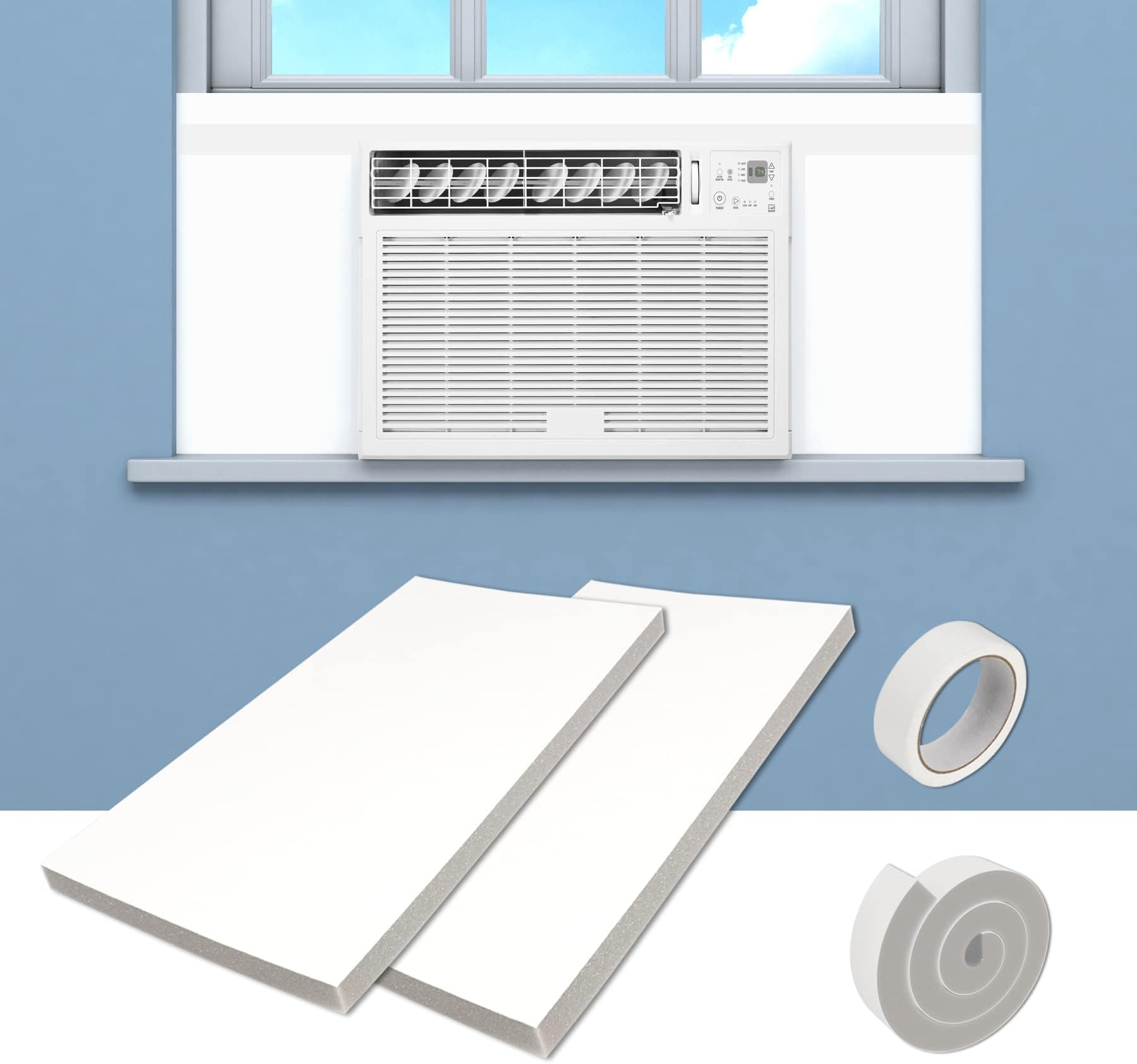 Amazon.com: Flamorrow Window AC Insulated Foam Panels with Reflective ...