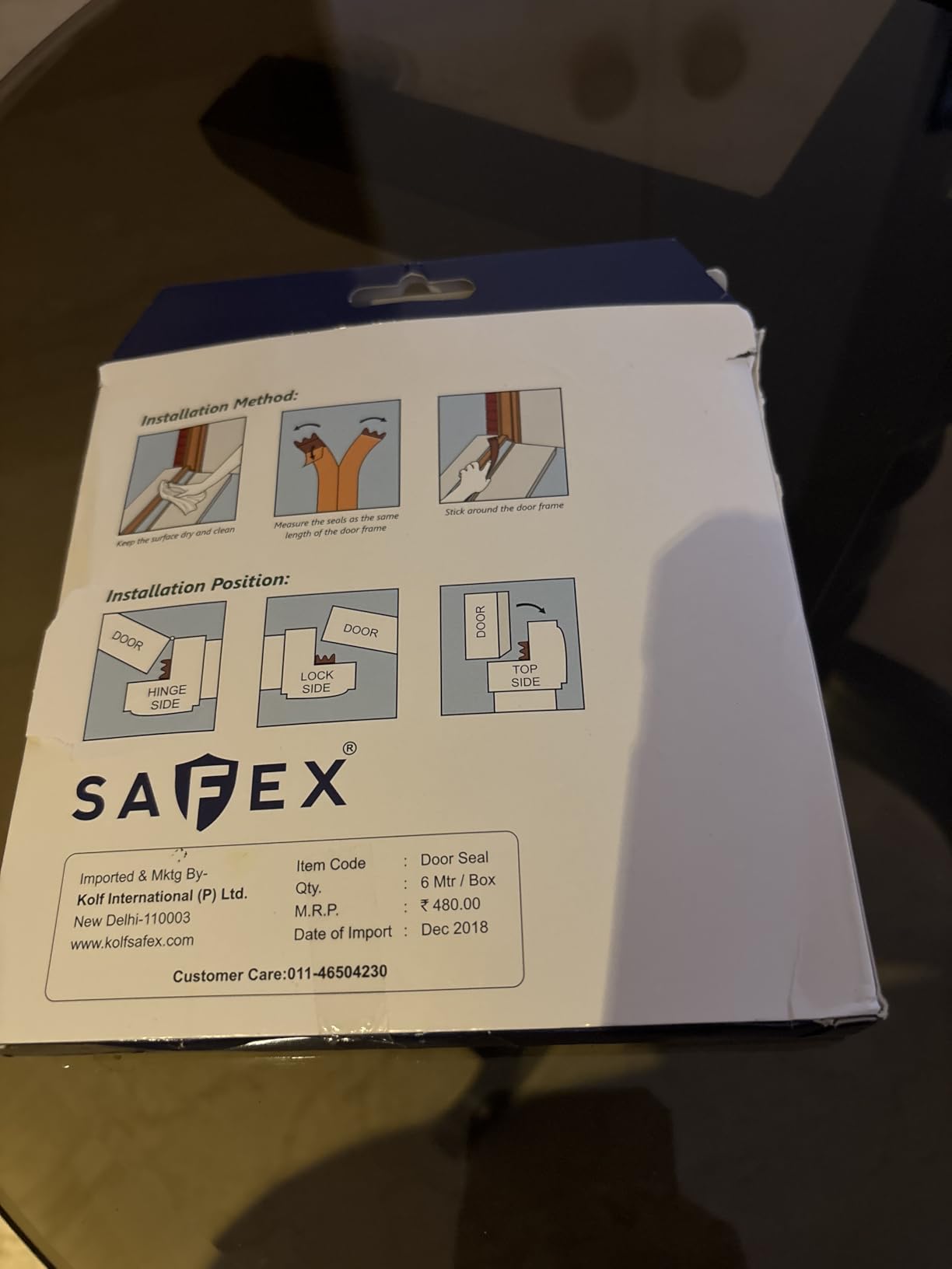 SAFEX Door Weather Stripping - Self Adhesive Foam Seal Strip ...