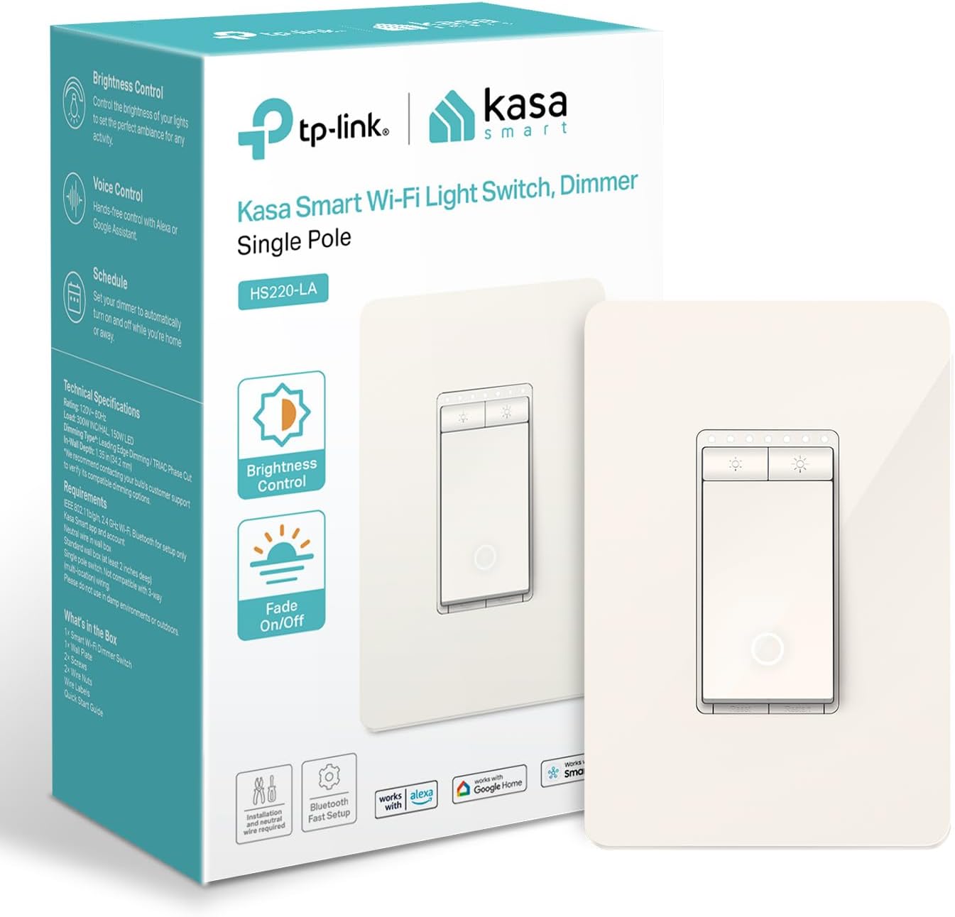 Kasa Smart 3 Way Dimmer Switch KIT, Dimmable Light Switch Compatible ...