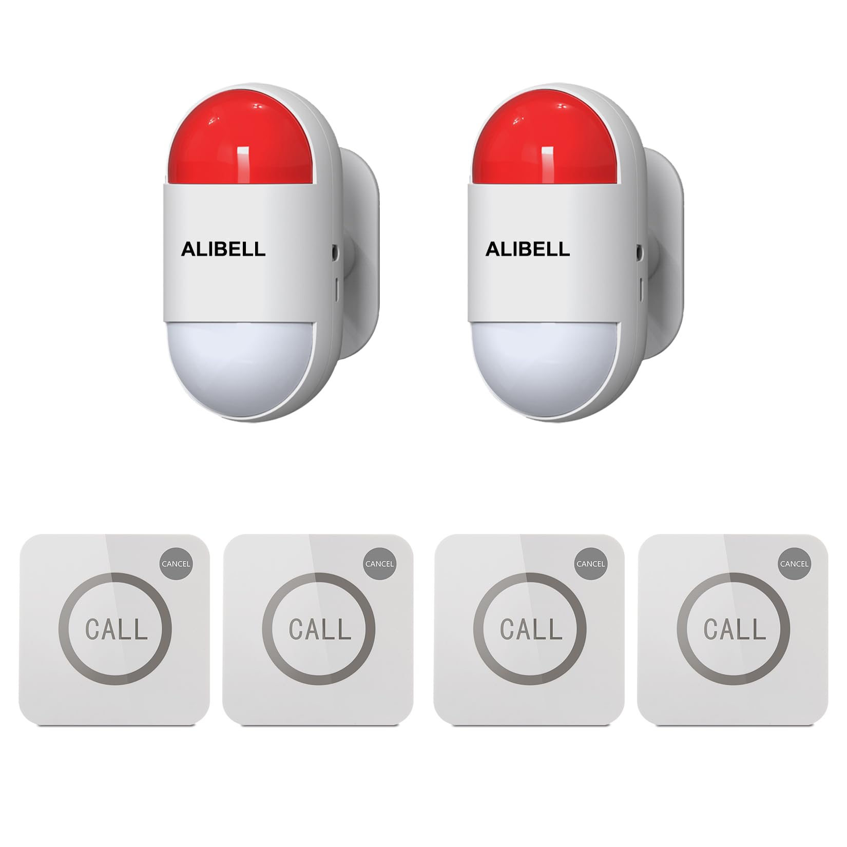 ALIBELL Remote Strobe Siren Alarm Kit,Loud Panic Alarm System(Battery ...