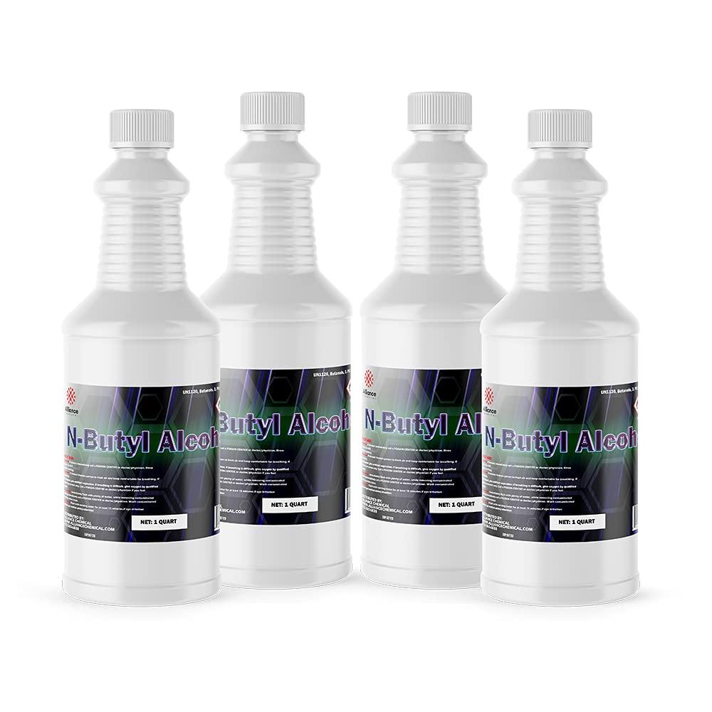 Buy N-Butyl Alcohol - 1 Gallon - (4) 32 FL Oz Bottles w/Reusable Leak ...