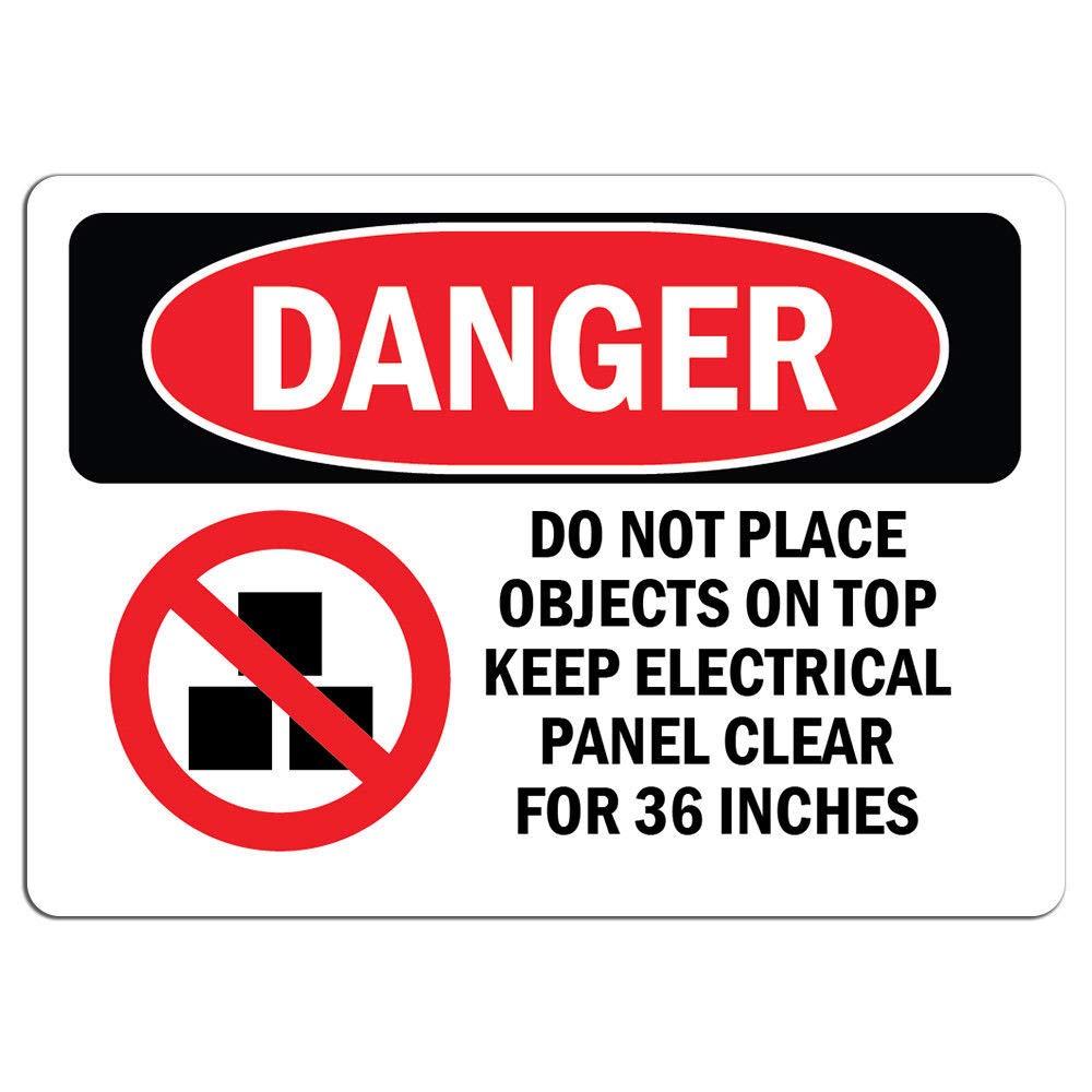 Amazon.com : Danger Sign - Do Not Place Objects On Top | Label Decal ...