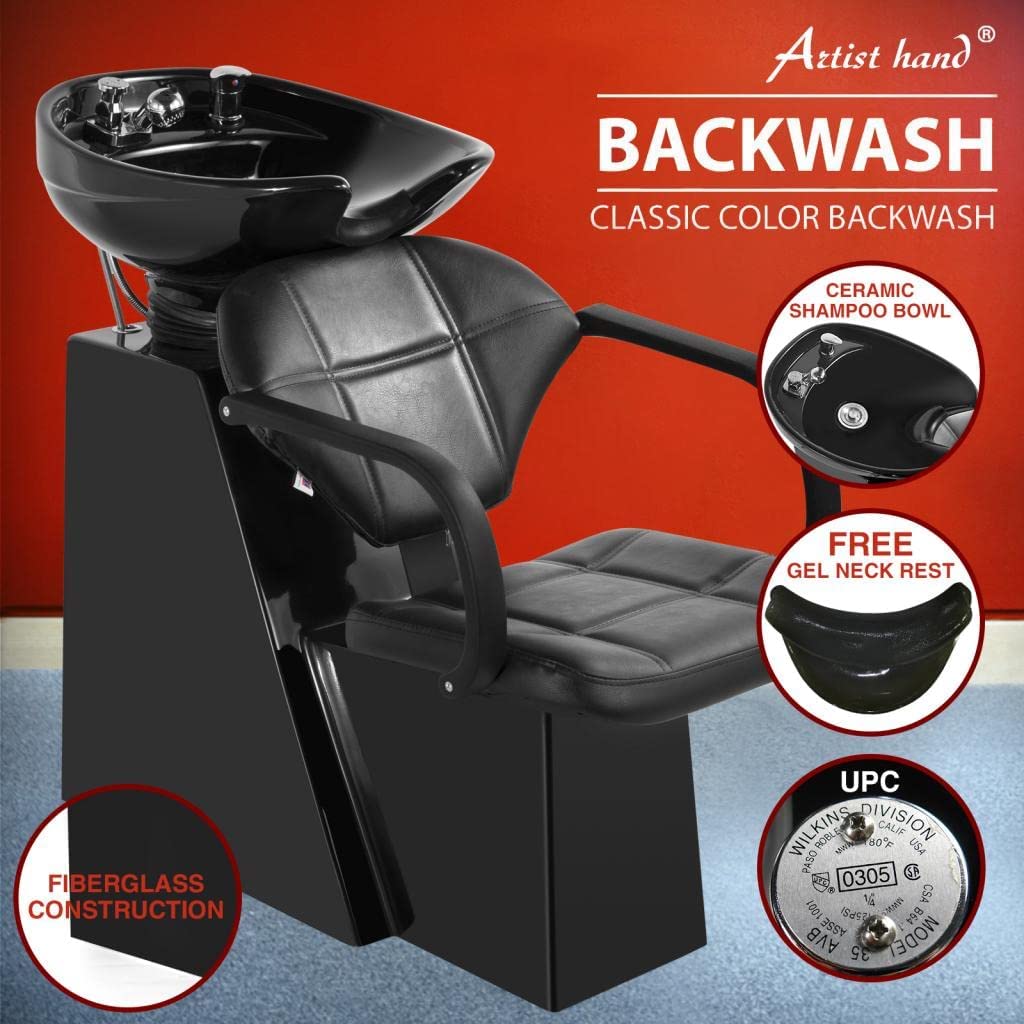 Artist hand Shampoo Bowl Backwash Barber Chair Adjustable Ceramic Bowl ...