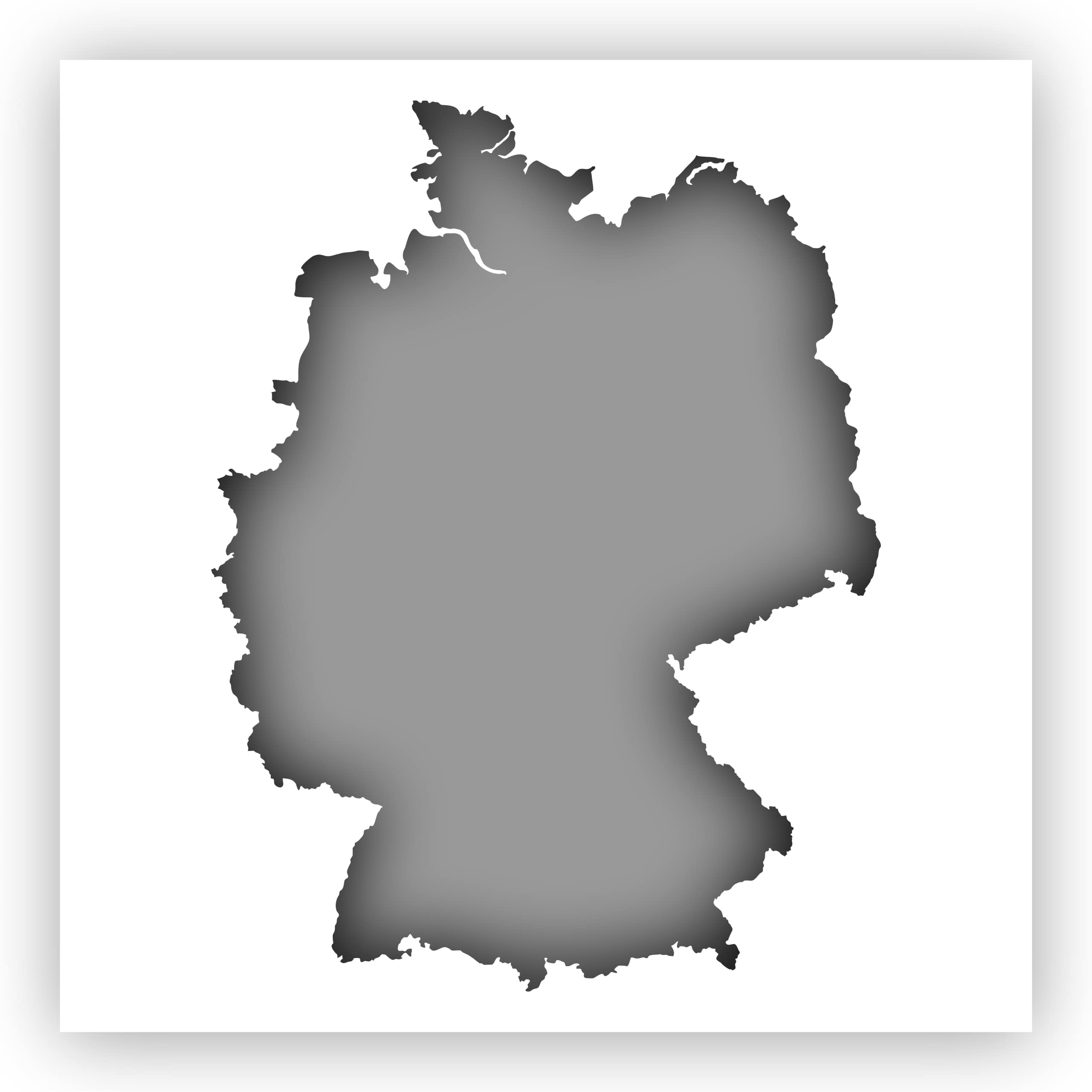 Germany Map German Stencil - Choose a Size - Laser-Cut Reusable Plastic ...