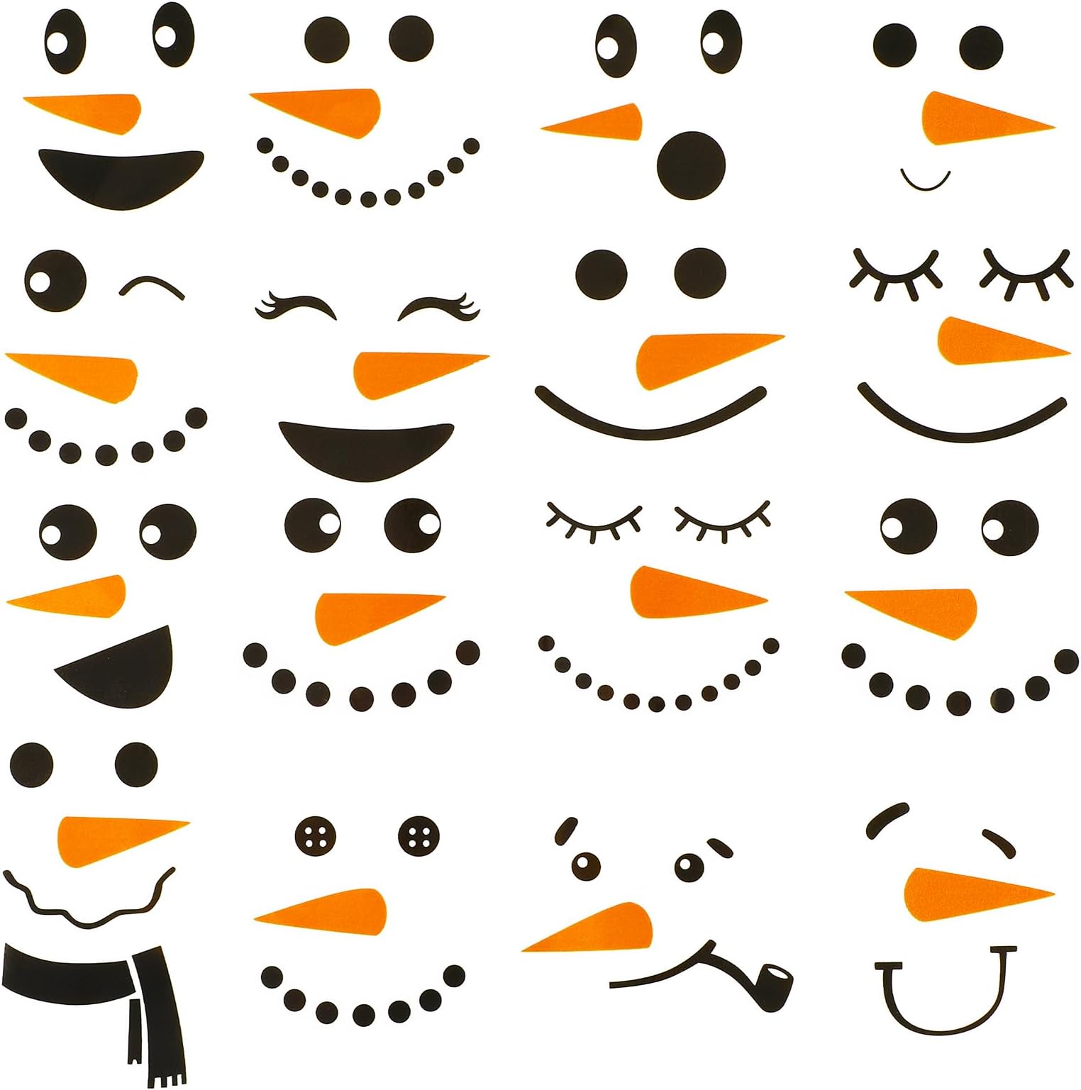 Amazon.com: Snowman Faces Stickers Snowman Faces Decals Stickers for ...