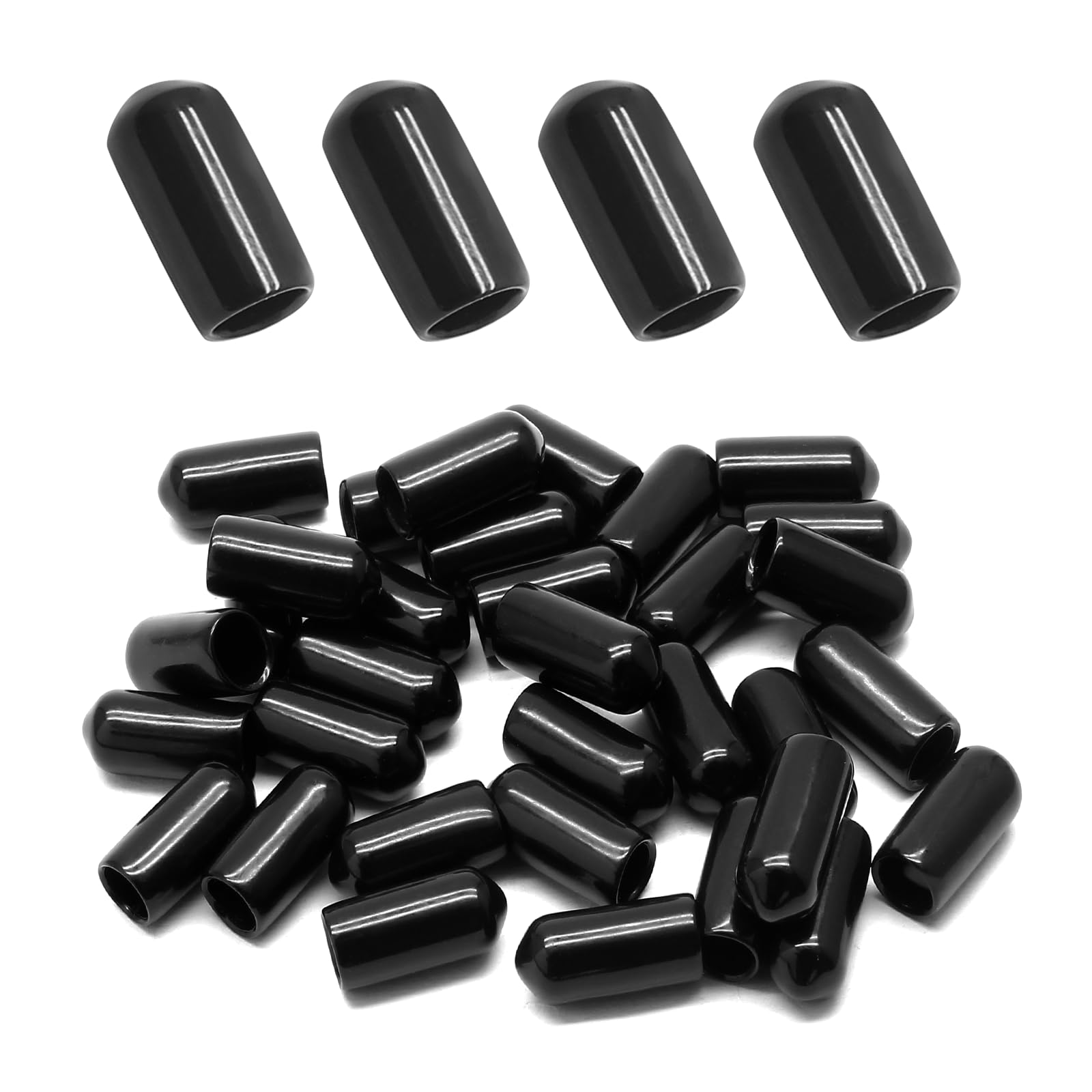 Amazon.com: Bonsicoky 60 Pcs Round Rubber End Caps, 1/4" (6.5mm) ID ...