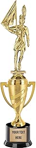 Amazon.com : Crown Awards Color Guard Trophy, 14" Gold Cup Female Color ...