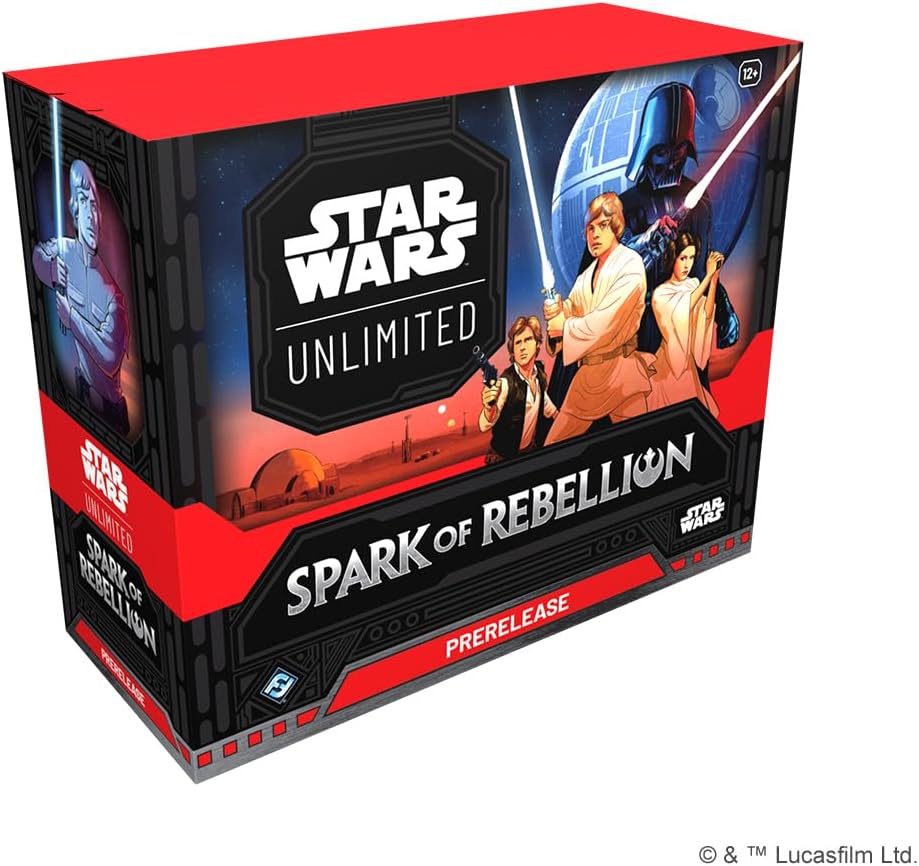 Amazon.com: Fantasy Flight Games Star Wars: Unlimited TCG Spark of Rebellion PRERELEASE Box ...