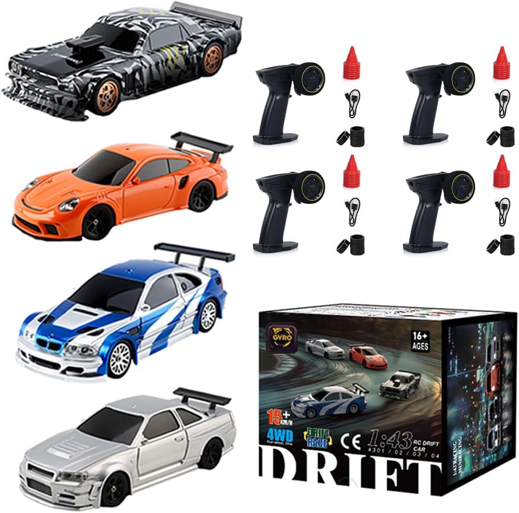 Amazon.com: KAROYD 1/43 Scale RC Mini Racing Car, Full Proportional ...