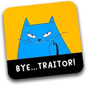 Rib Ticklerz - Funny Drinks Coaster Bye Traitor Novelty Leaving Work ...
