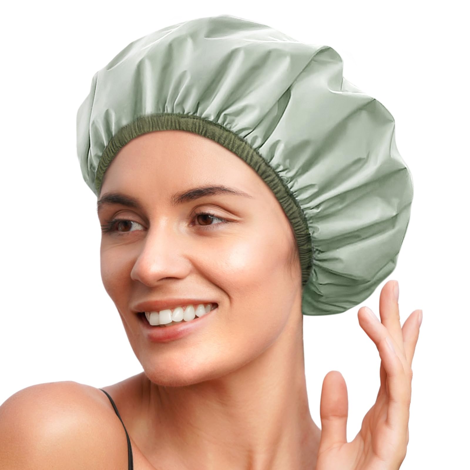 Shower Cap for Women Waterproof - Reusable Shower Cap Gifts for Women ...