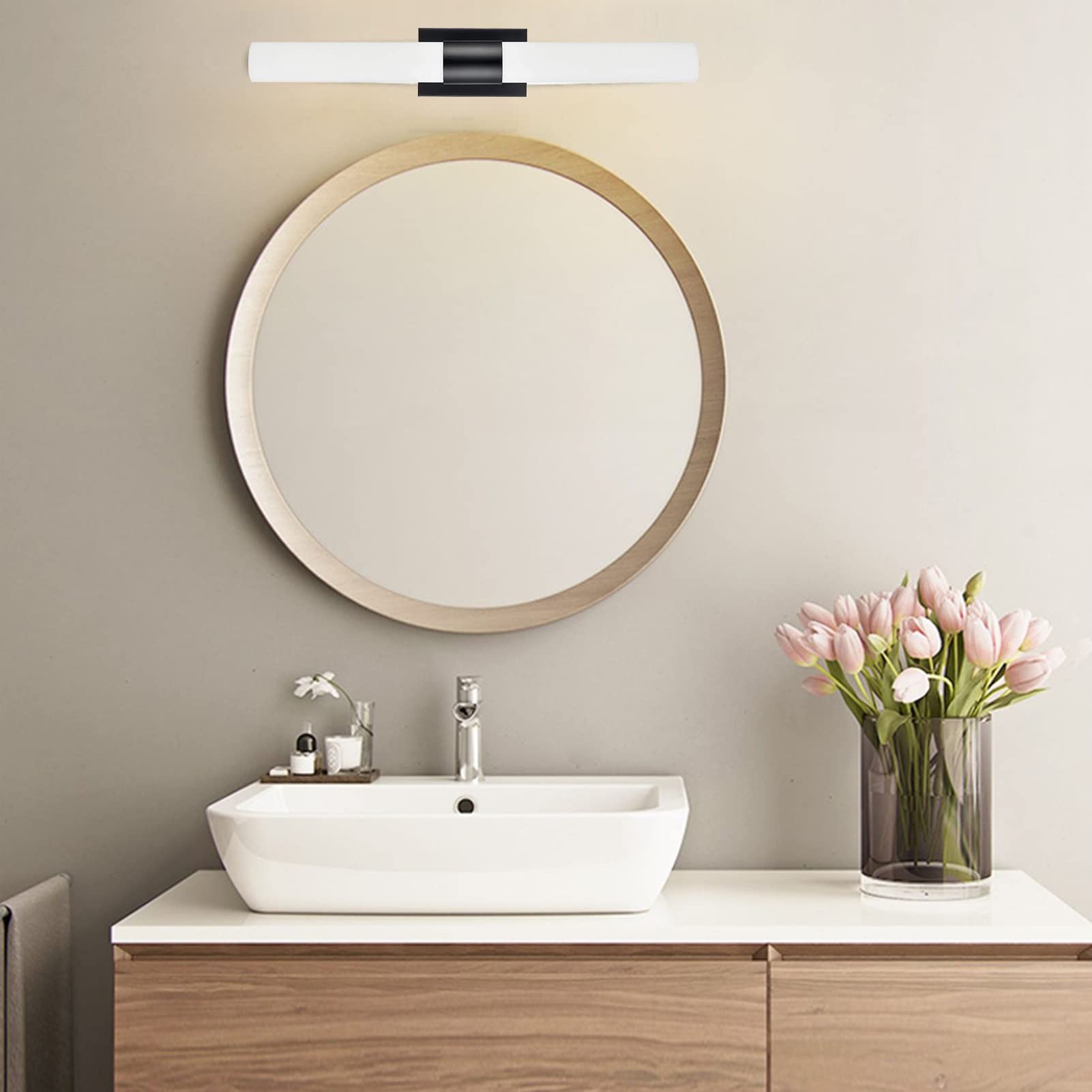 Wireless Lights Over Sink Under Cabinet Light Touch Switch Silver