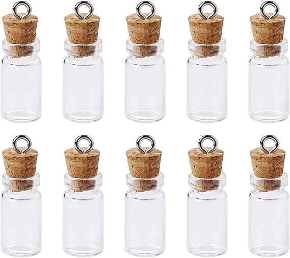 10 Pcs Petites Bouteilles en Verre avec Couvercles en Liège, Mini ...