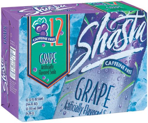 Amazon.com : Shasta 12 Piece Pack Soda Soft Drinks, GRAPE SODA ...