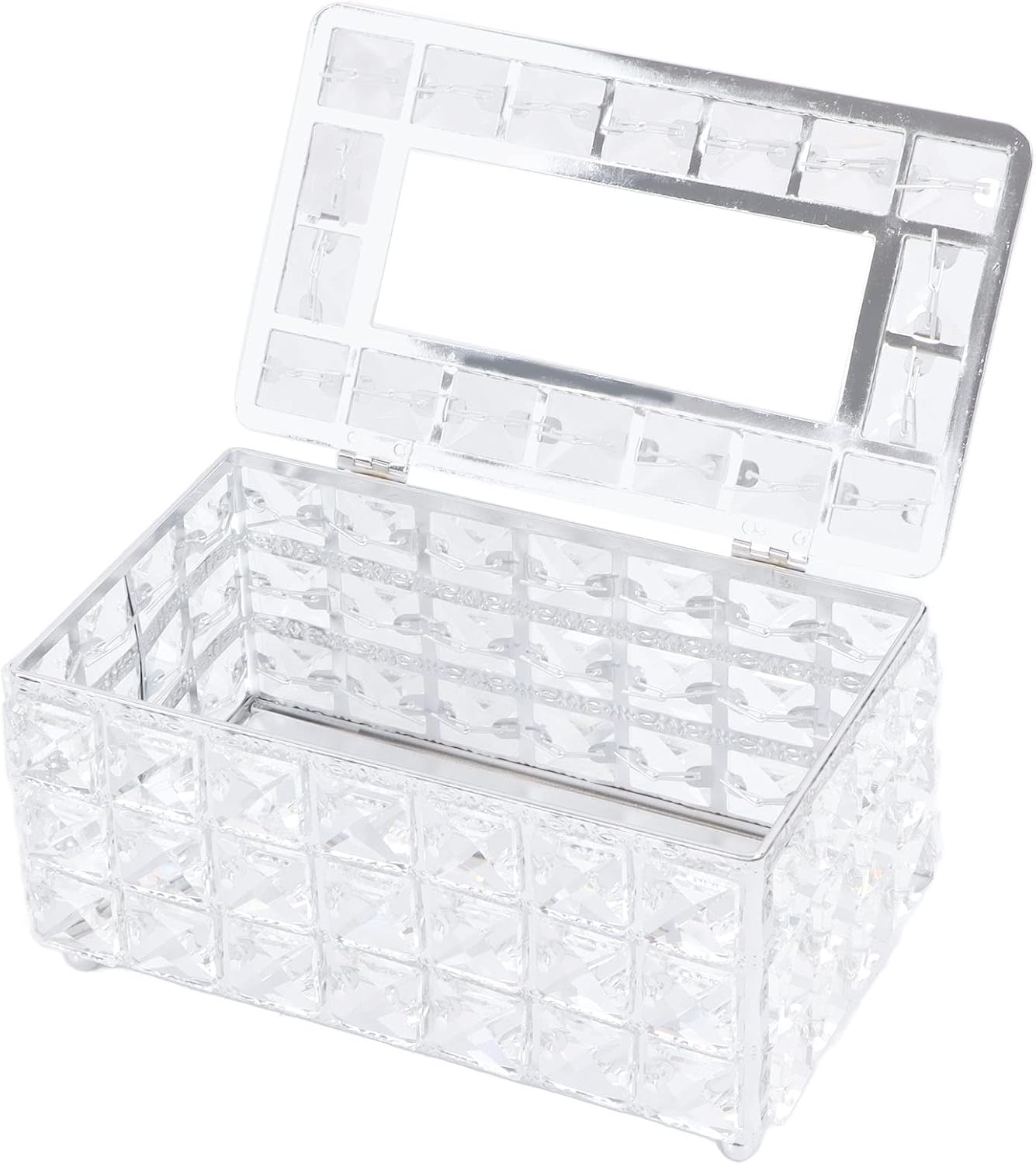 Amazon.com: WOOXGEHM Crystal Rectangular Tissue Box, Decorative Glass ...
