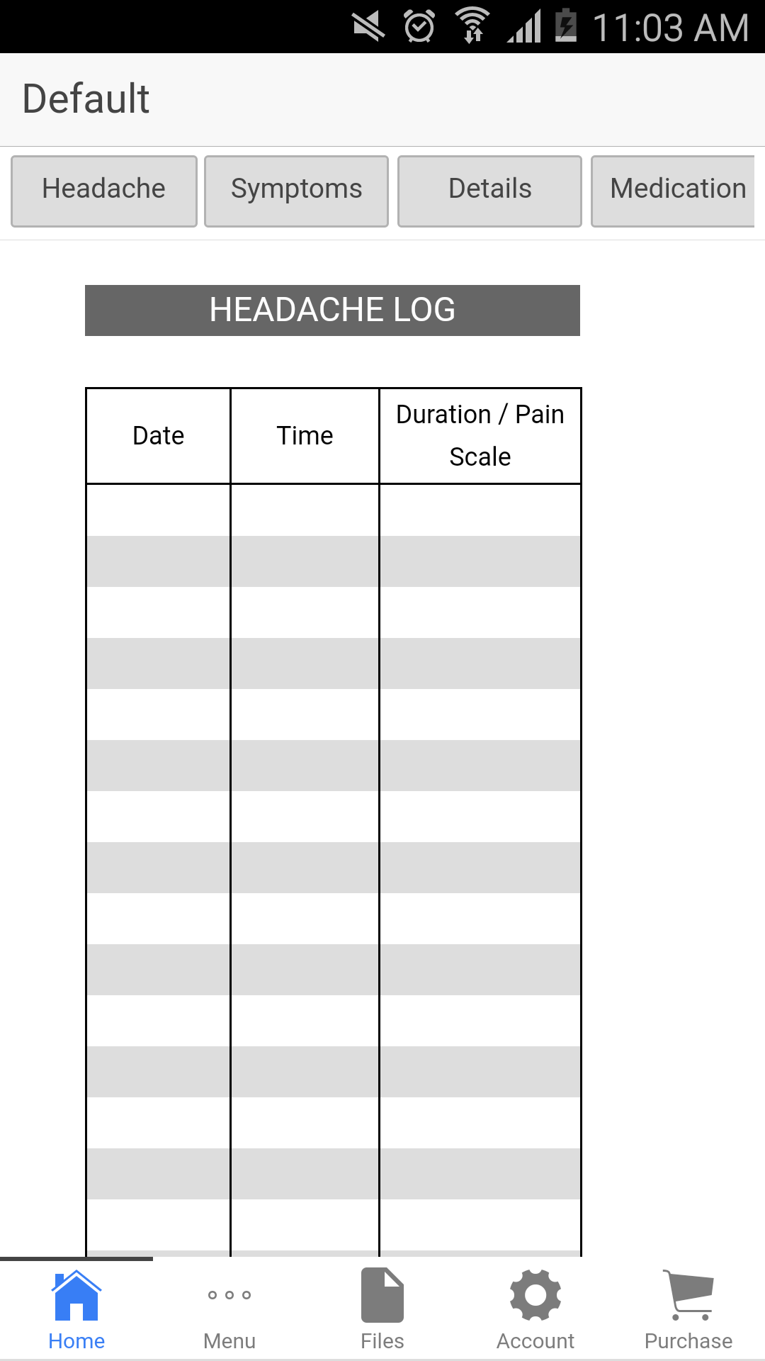 Headache Log - App on Amazon Appstore