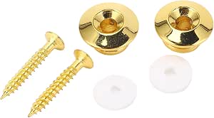 Guitar Strap Lock, Gold Metal 2 Pcs Secure Locking Guitar Strap Button ...