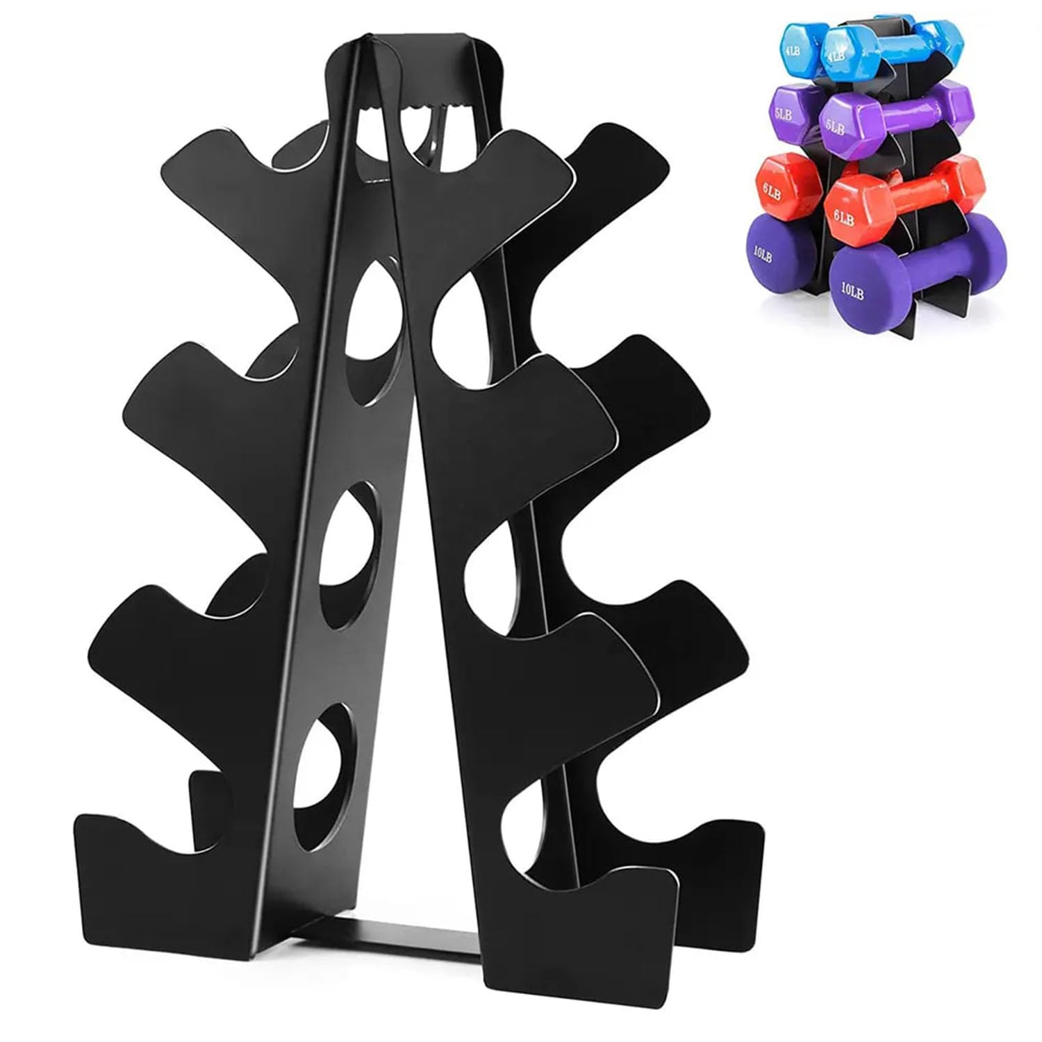 Snapklik.com : Weight Rack For Dumbbells, 4 Tier A-Frame Unibody ...
