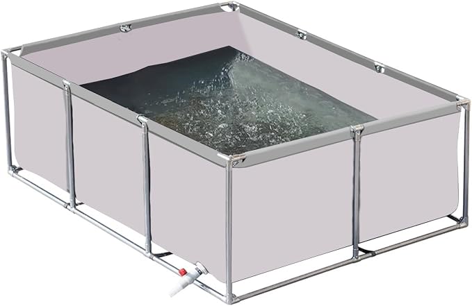 uofgcru Koi Holding Tank, Temporary Pond with Steel Frame,Garden Ponds ...