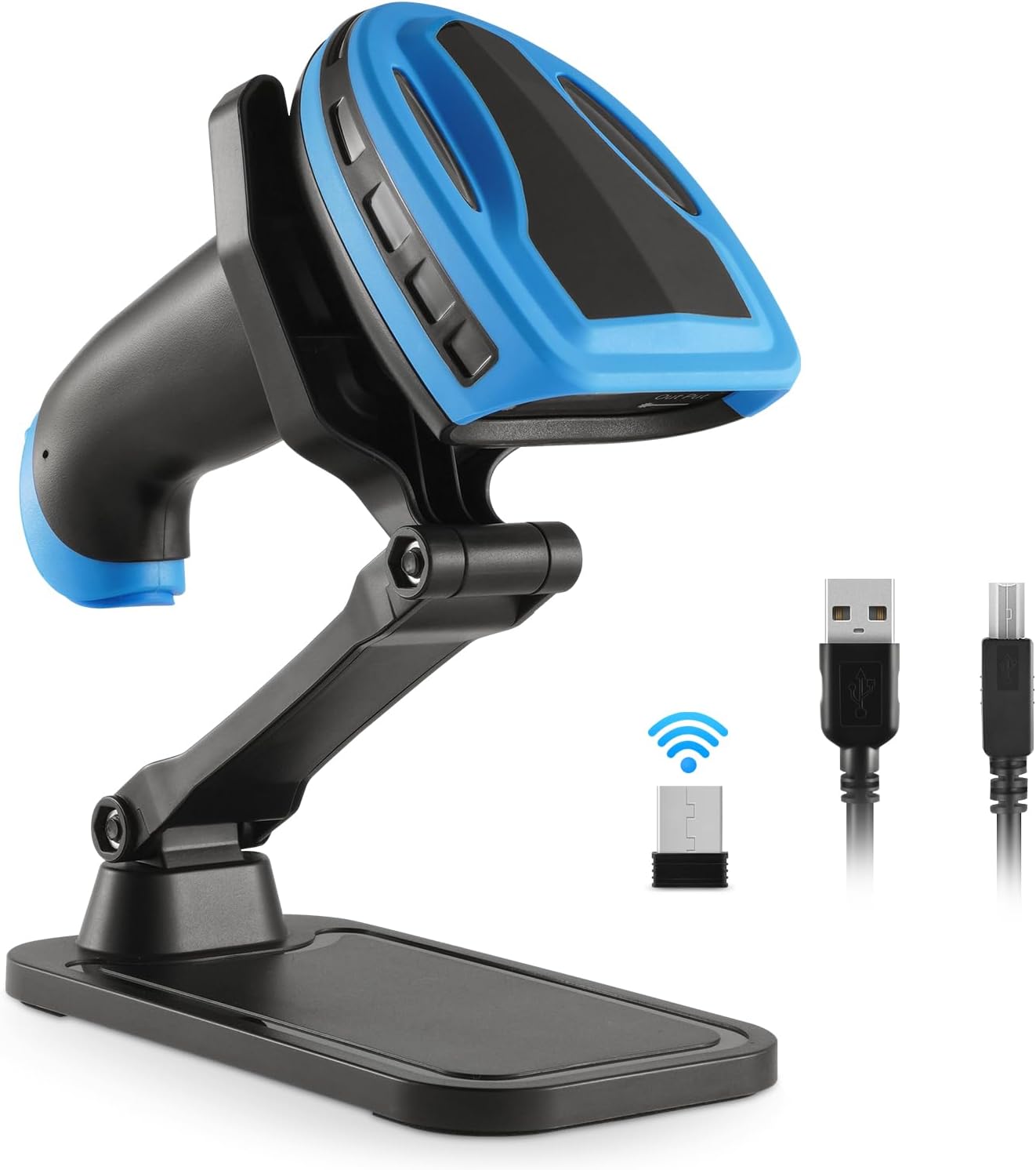 Amazon.com : JRHC Barcode Scanner Wireless, Rechargeable 1D Laser Bar ...