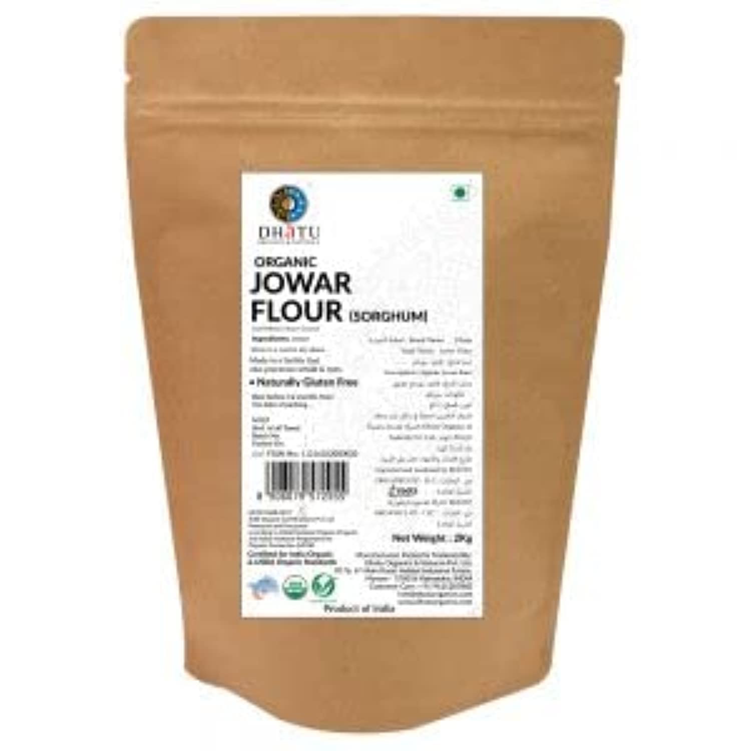 Buy Dhatu Jowar Flour (Sorghum) 2kg, Alternative To Wheat Flour, Sorghum flour Online at ...