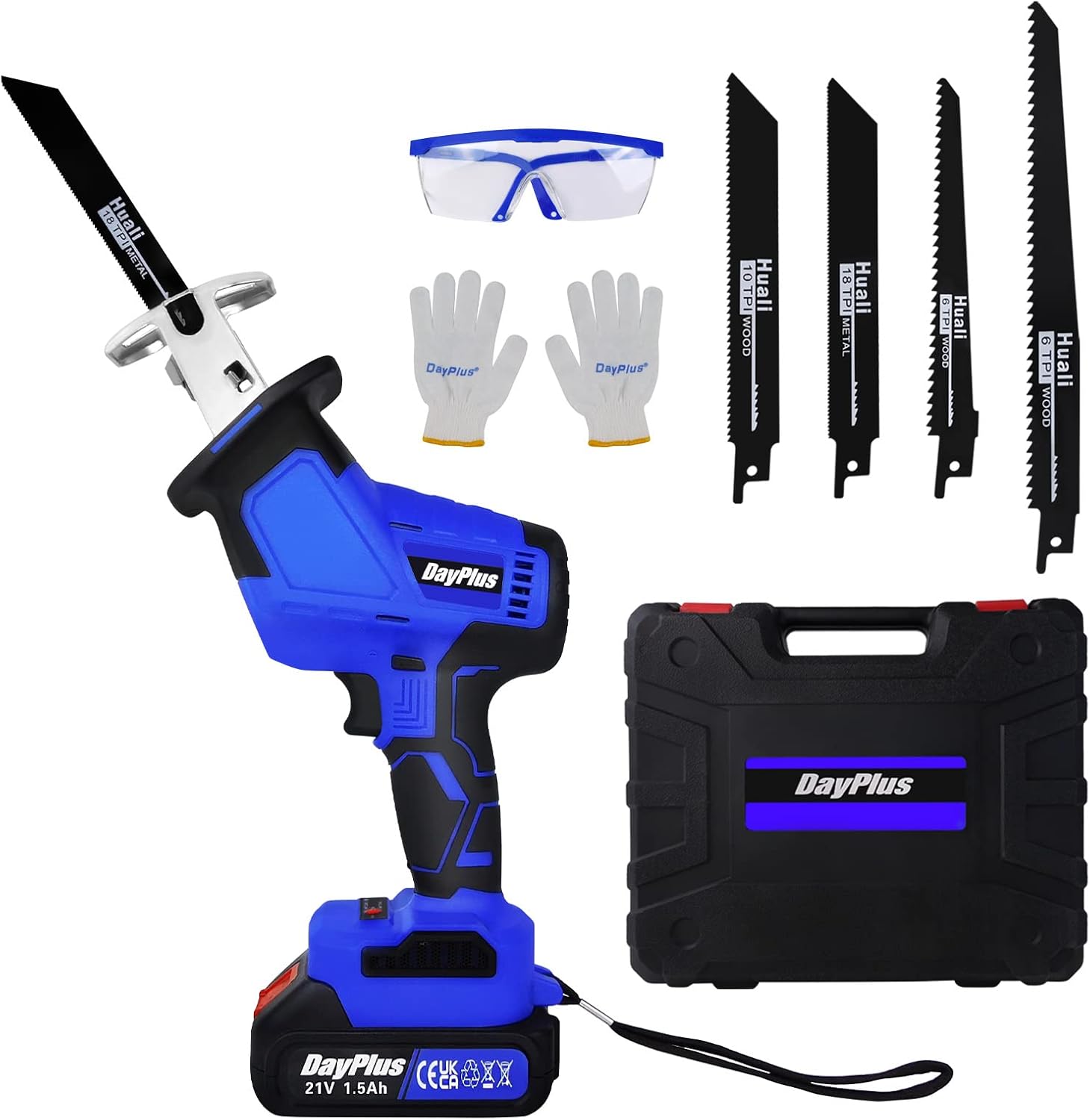 Reciprocating Saw, 21V Cordless Reciprocating Saw with 1.5Ah ...