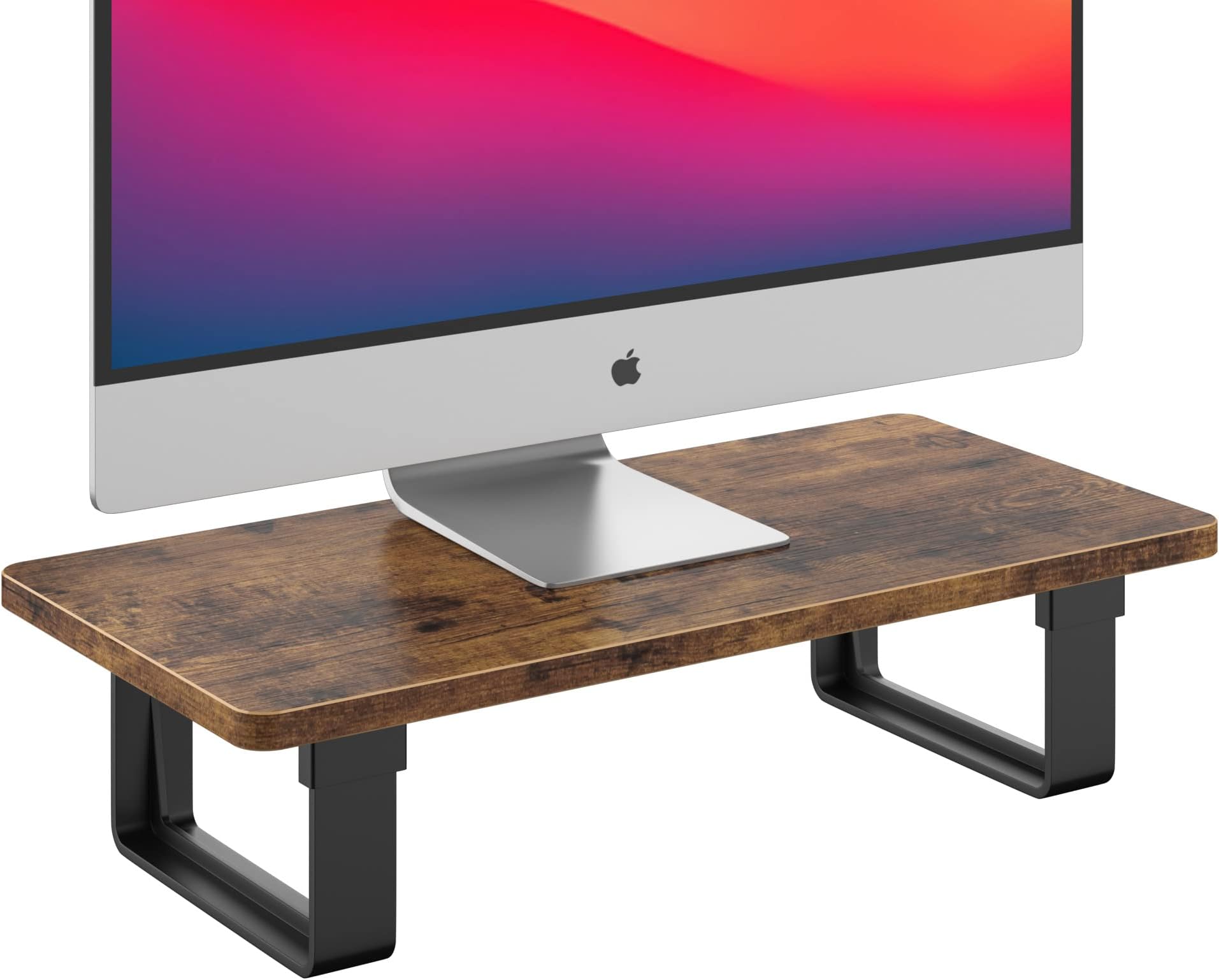 Amazon.com: Amazon Basics Rectangular Wood Monitor Stand, Computer ...