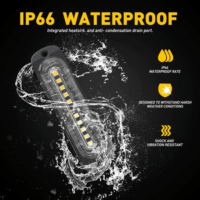 Snapklik.com : FOXCID 4 X LED Emergency Grille Surface Mount Strobe Light Ultra Slim Sync ...