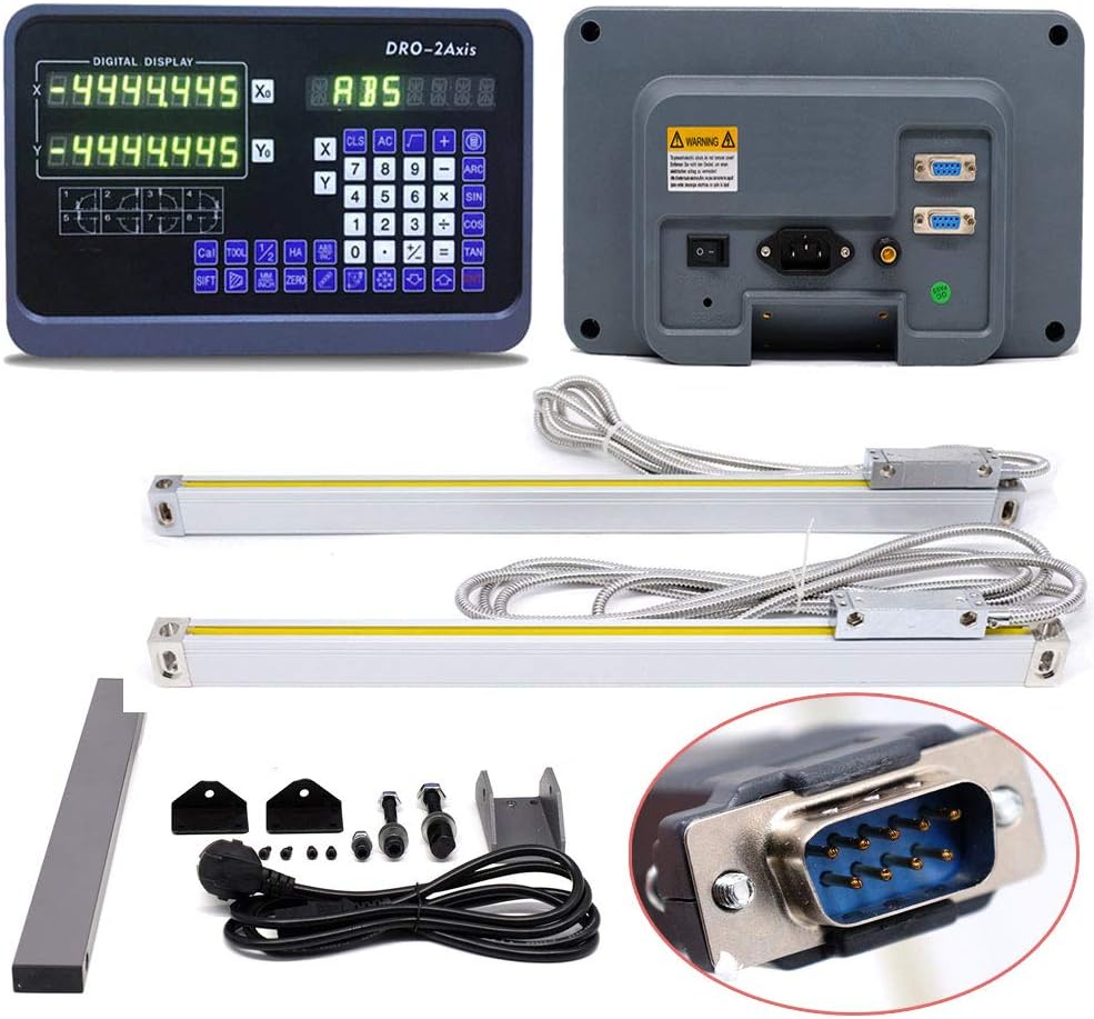 14'' 28'' 2 Axis Digital Readout 5um 0.0002" Precision TTL Linear Scale ...