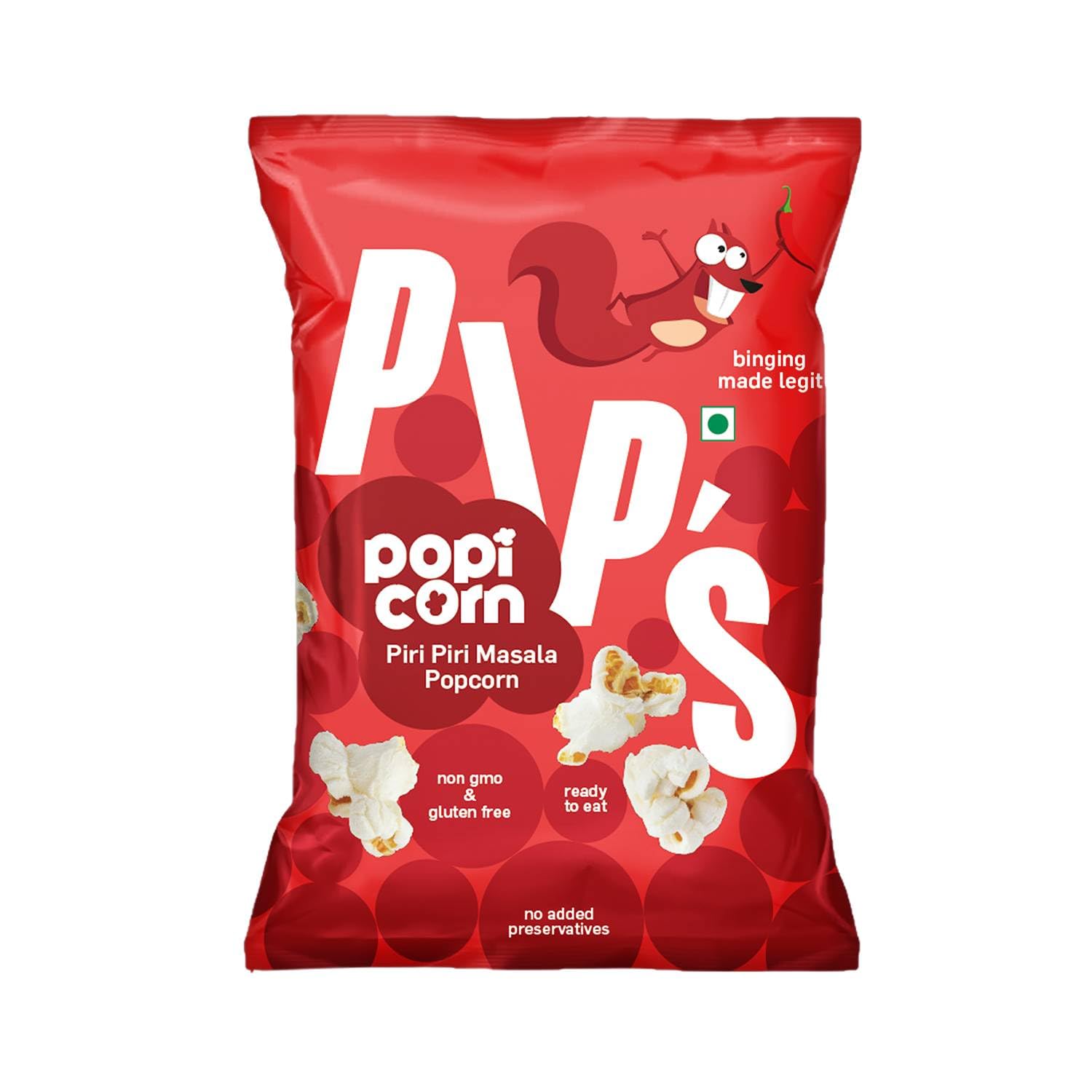 Buy PIPS PopiCorn - Piri Piri Masala Flavoured Popcorn. 50g. (Pack of 6 ...