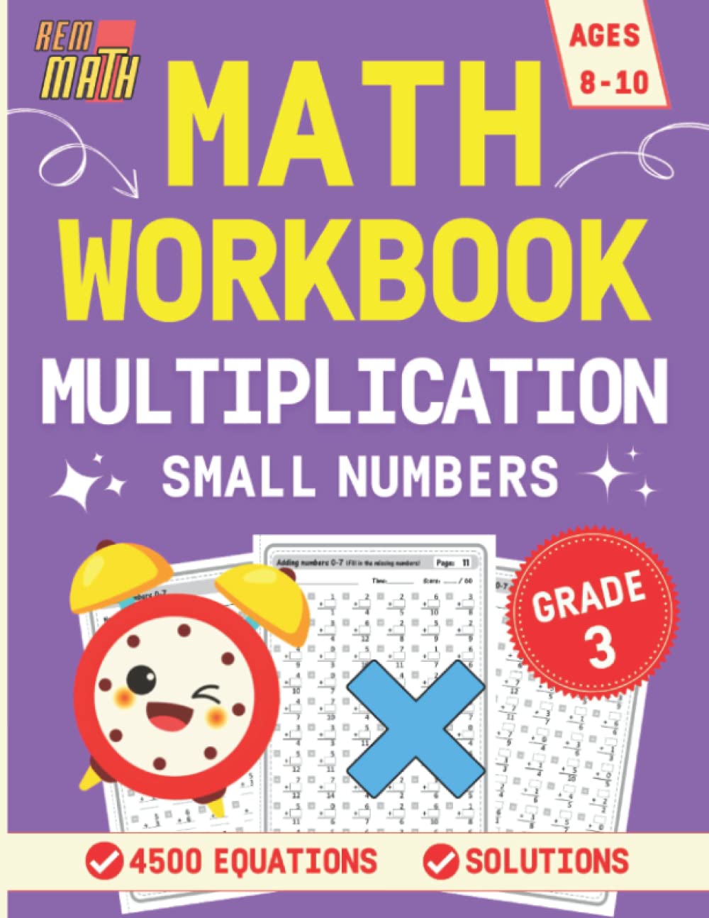 RemMath Multiplication Workbook Grade 3 - Small Numbers: Math Timed ...
