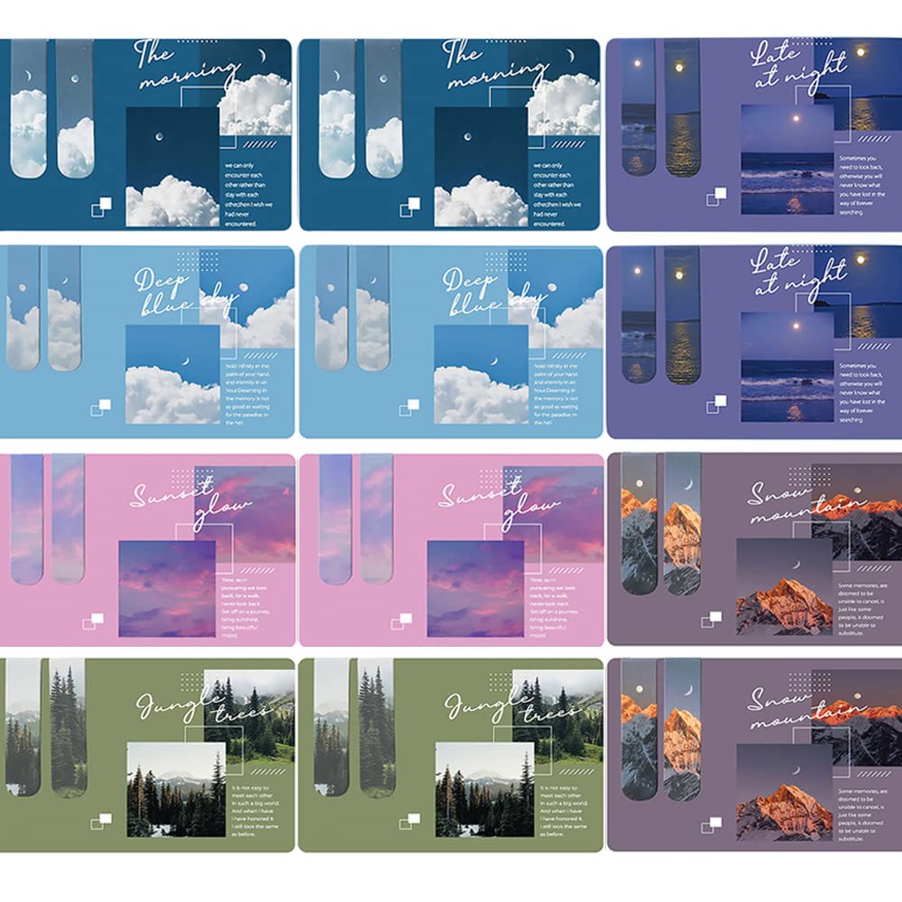 Snapklik.com : 24 Pieces Bookmark, Magnetic Book Markers Landscape ...
