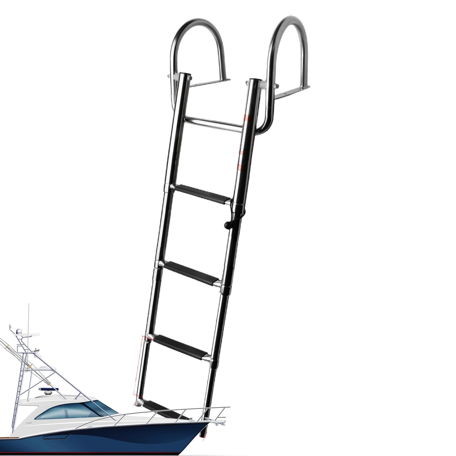 Dock Ladders Dock Ladder 3 Step Fixed Aluminium Wide Step Welded