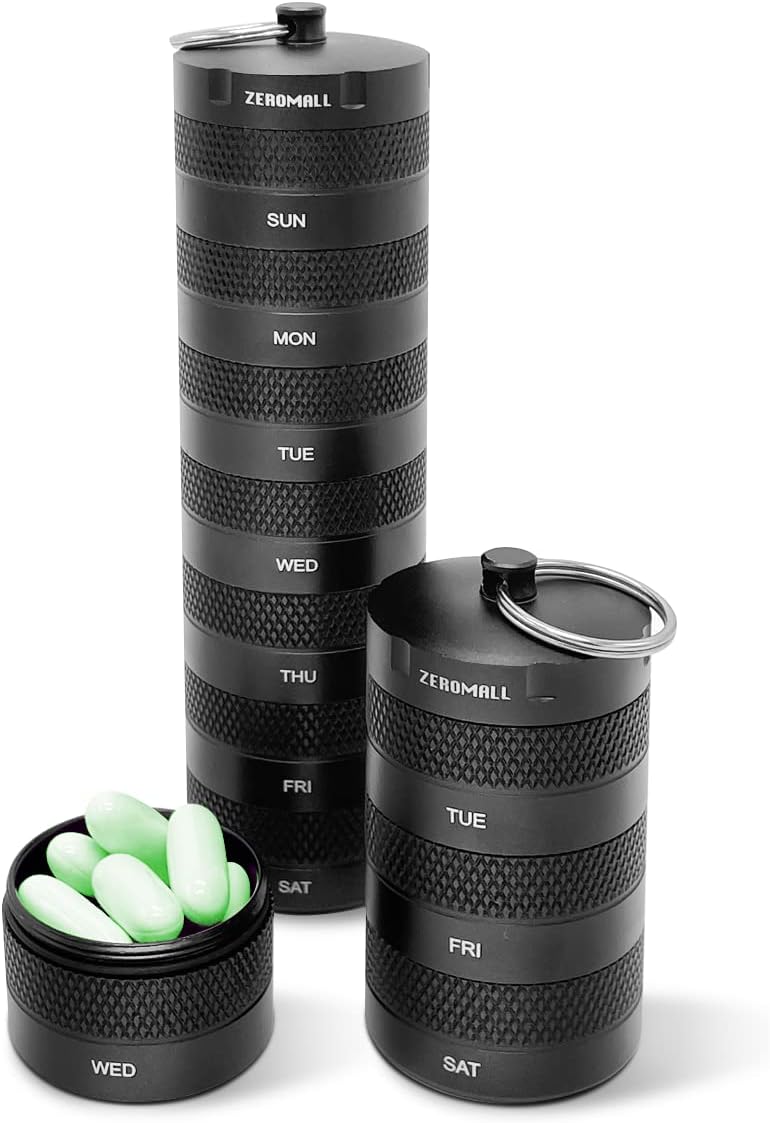 Amazon.com: Metal Moisture-Proof Weekly Pill Organizer, Stackable ...