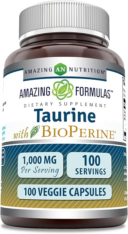 Amazon.com: Amazing Formulas Taurine with Bioperine Supplement | 1000 ...
