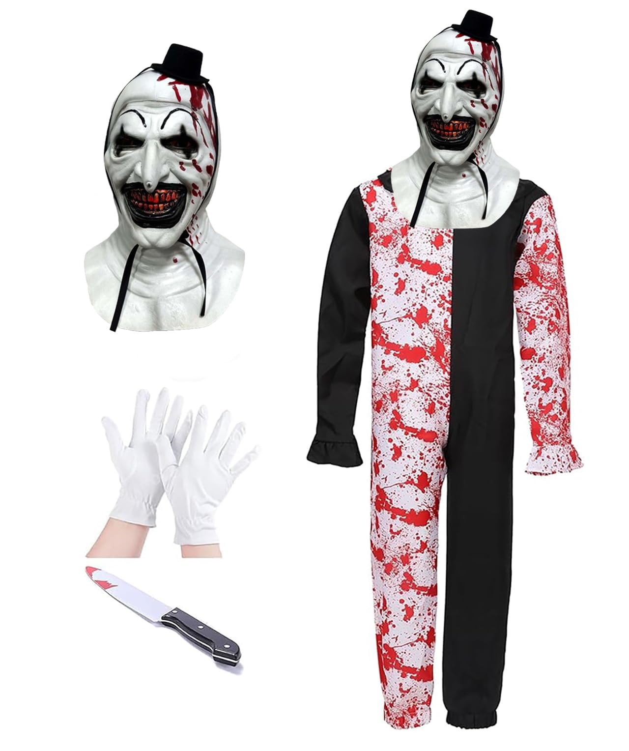 Buy stepsin Art The Clown Costume Terrifier Costume Kids y Killer Clown ...