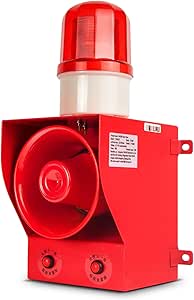 Y DIANS S Industrial Alarm Siren, 0-130dB 12 Horn Tones Switchable, 45W ...