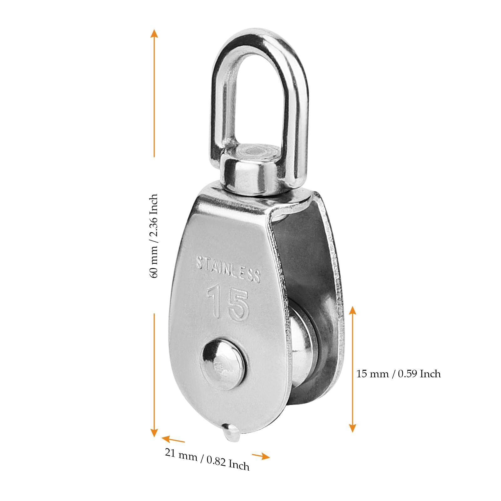 Snapklik.com : 30 PCS Pulley Block, M15 Lifting Rope Crane Single ...