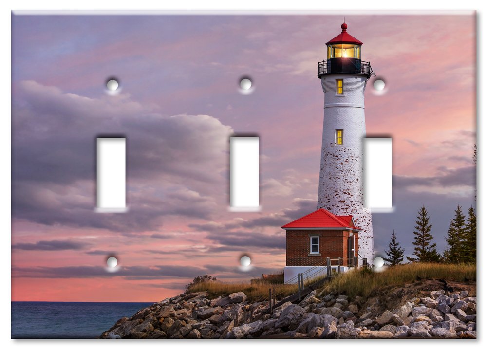 Art Plates - Triple Toggle Switch Plate - Decorative Metal Wall Plate ...