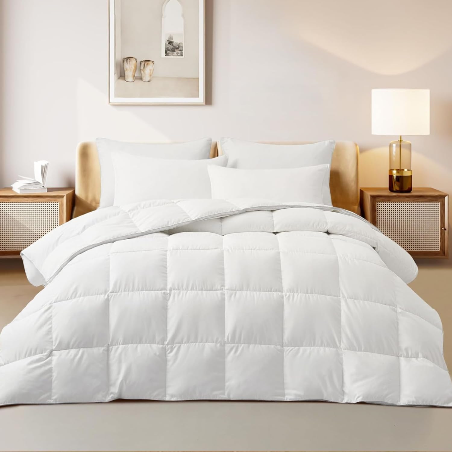 Amazon.com: Ultra-Soft Microfiber Comforter - All Season 300 GSM Down ...