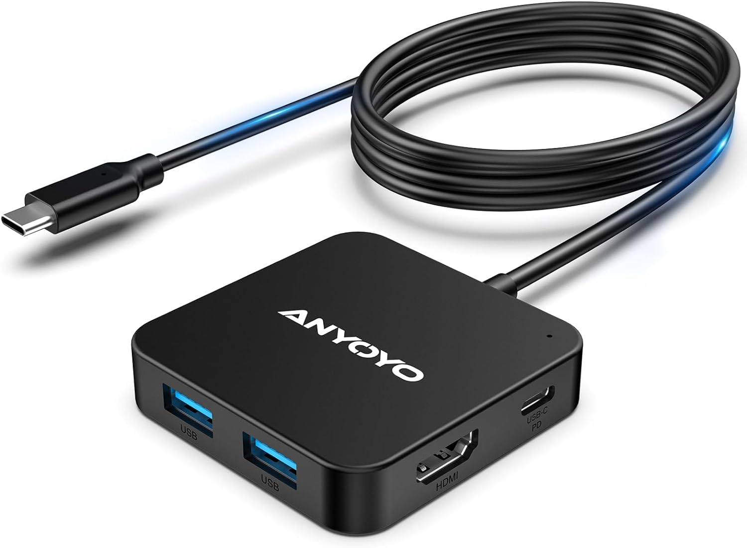 Amazon | ANYOYO 6-IN-1 USB ハブ Type-C 100W PD 急速充電 4K30Hz HDMIポート 3*USB ...