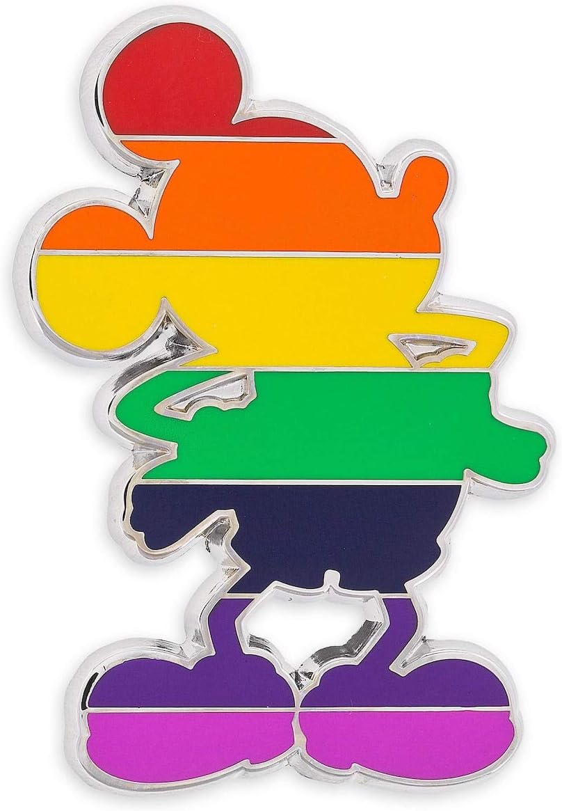 Amazon.com: Disney Pin - Mickey Mouse Rainbow Silhouette - Pride Colors ...