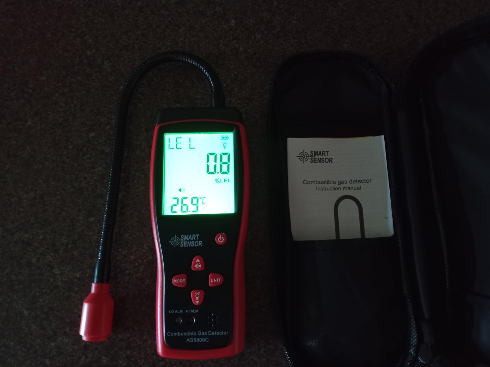 Chaoos Gas Leak Detector, Combustible Gas Detector 11-In Gooseneck ...