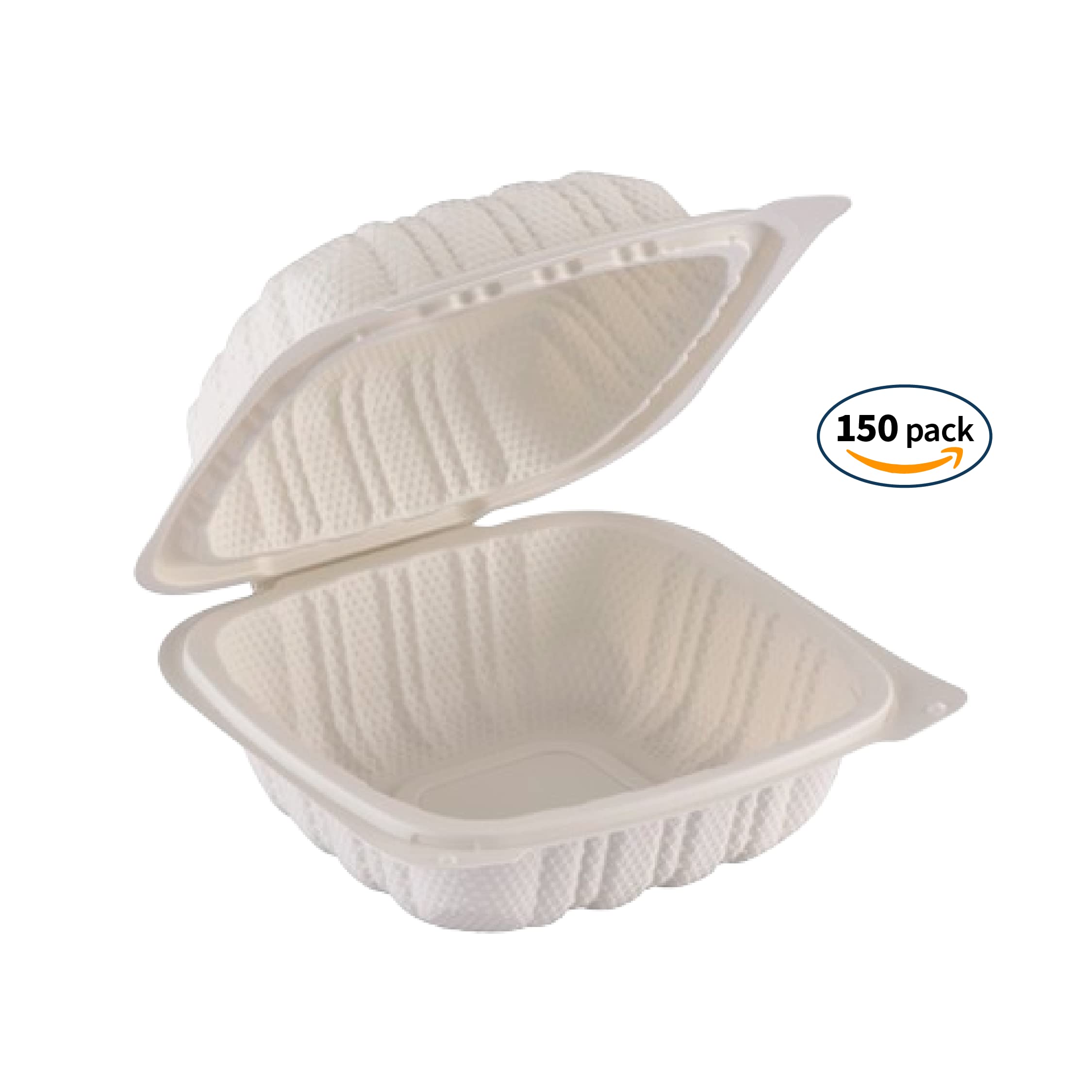 Snapklik.com : TIYA Clamshell Food Containers - White Bulk 150 Pack ...