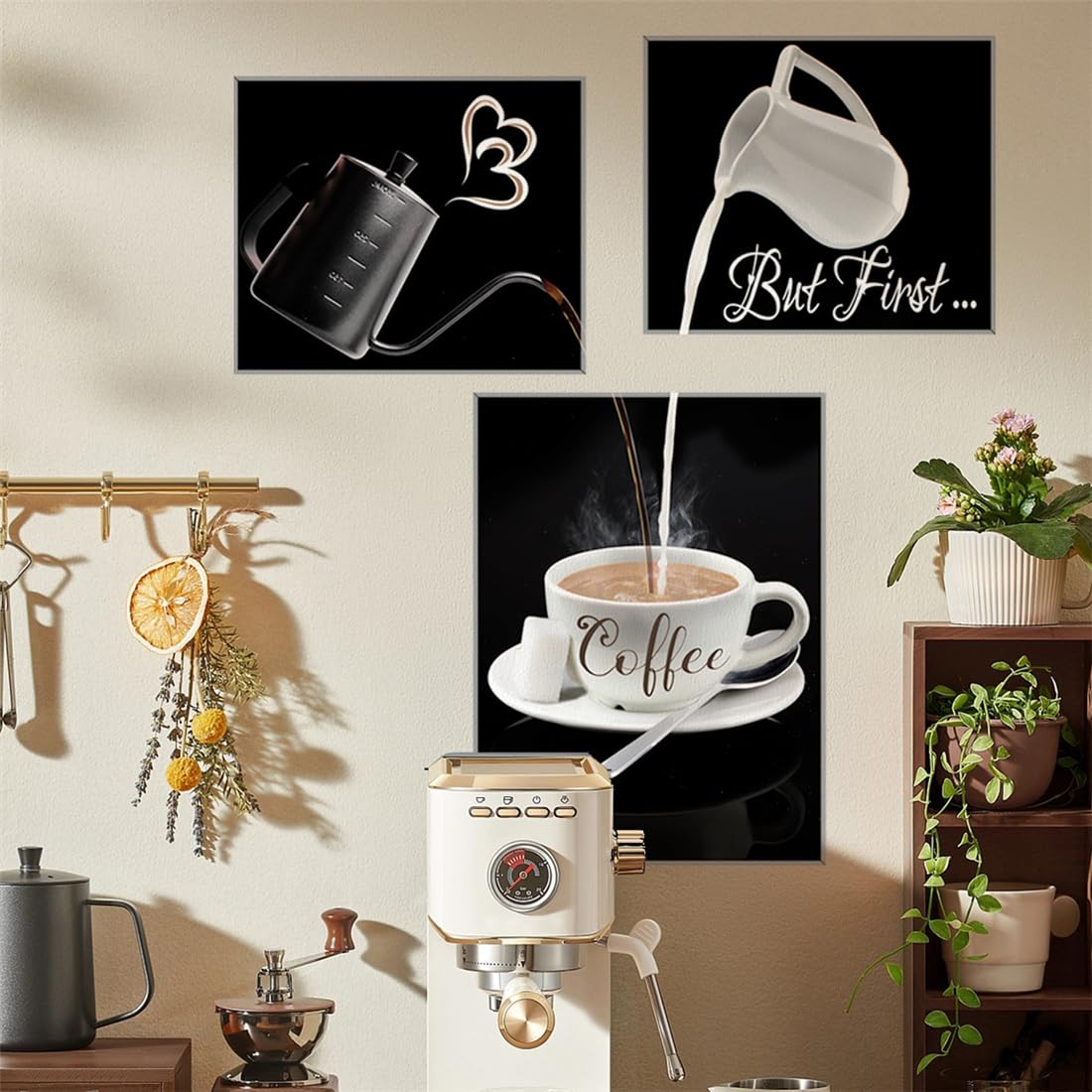 Amazon.com: Coffee Theme Wall Decals Set, Creative Making Coffee Wall ...